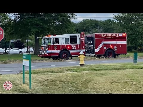Hazardville Fire Department Engine 33 responding to a medical emergency ...