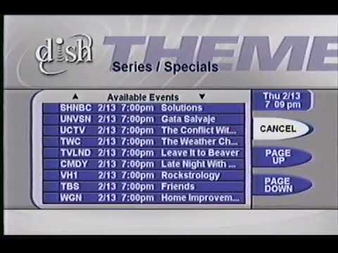 Dish Network Program Guide, February 13, 2003 - YouTube