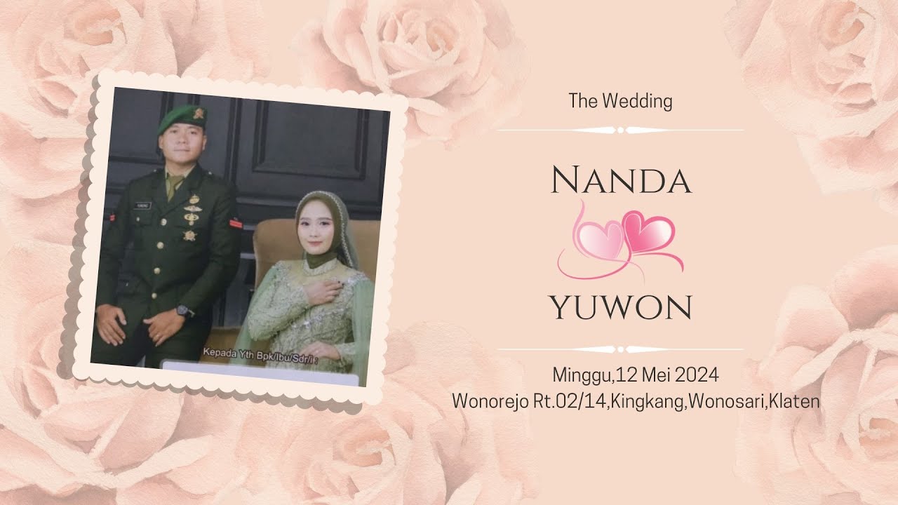LIVE PERNIKAHAN NANDA DAN YUWON - YouTube