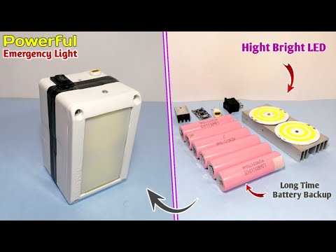 How to Make Powerful Emergency Light at Home | High Quality ...