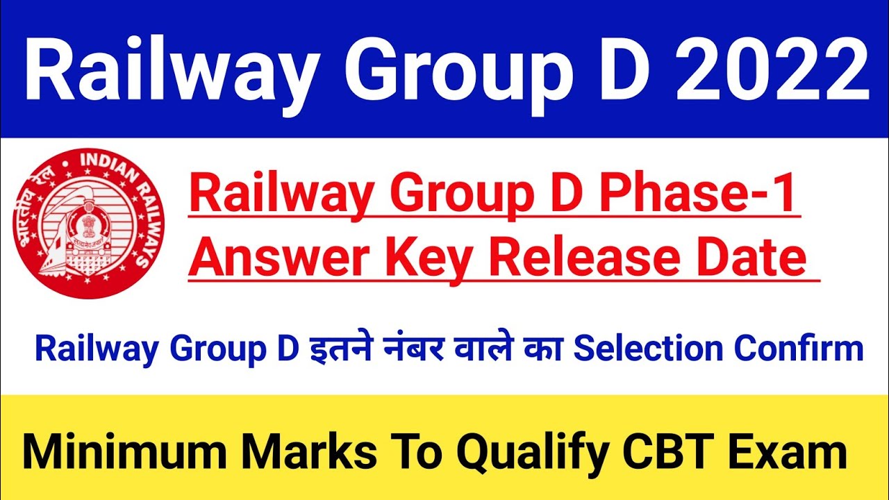 Railway Group D Phase-1 Answer Key Release Date 2022|Railway Group D ...