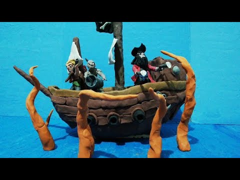 Piratas vs el kraken, animación con plastilina ( stop motion ) - YouTube