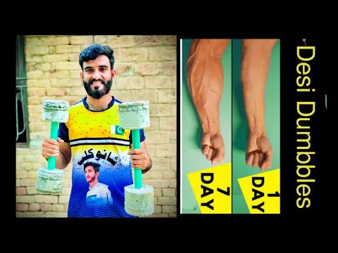 How to make weight dumble at home.make beautiful dumble with gravel and ...