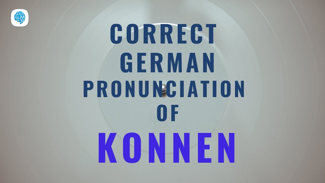 How to pronounce 'konnen' (to be able to) in German? | German ...
