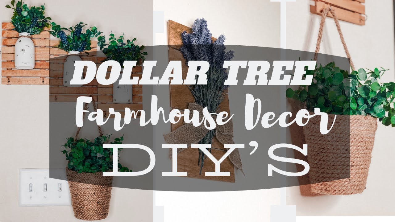 Dollar Tree DIY Farmhouse Decor 2020 **NEW** - YouTube