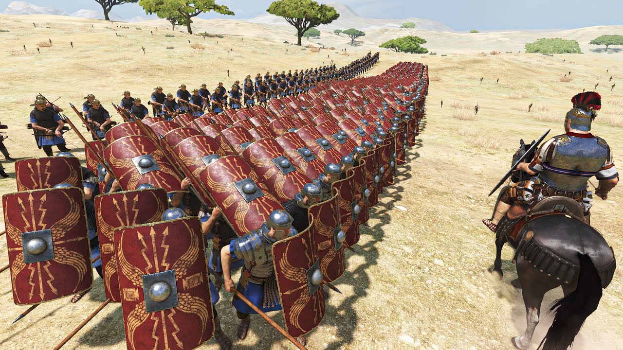 Roman Testudo Formation vs 1000 Carthaginian Warriors | Mount & Blade 2 ...