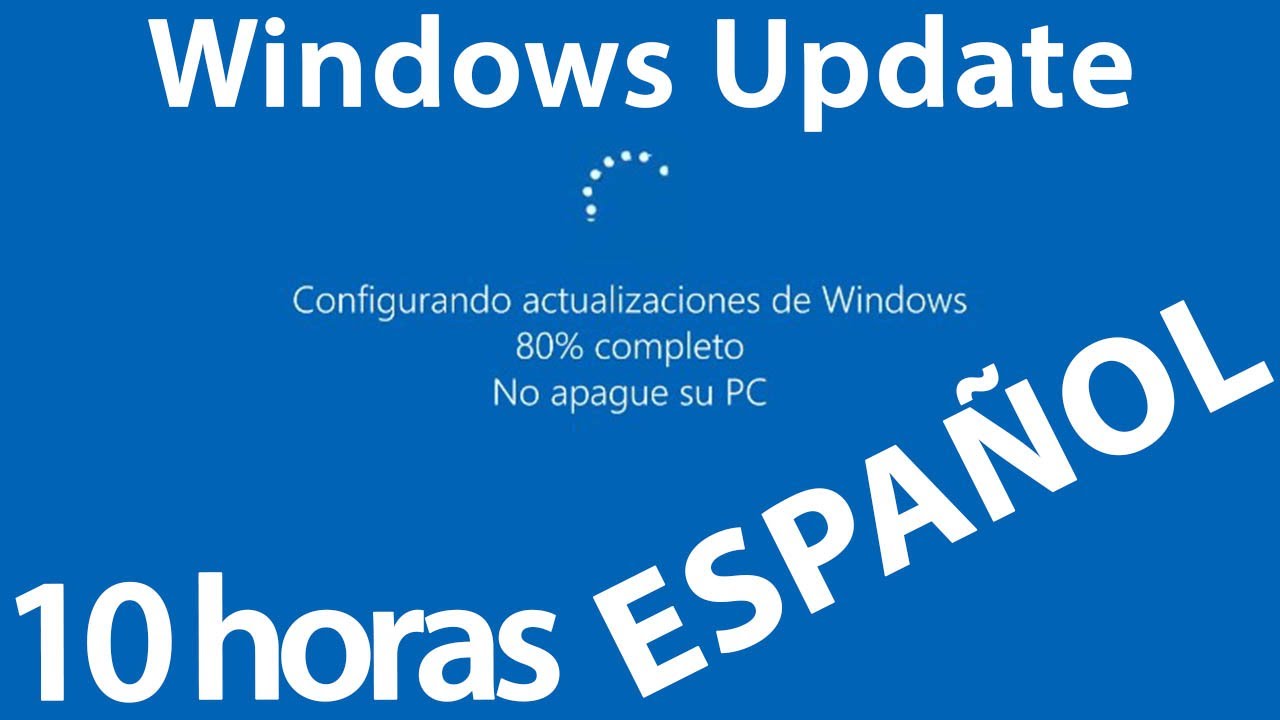 Windows Update Screen SPANISH 10 hours REAL COUNT in 4K UHD ! - YouTube