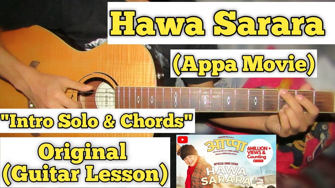Hawa Sarara - Appa | Guitar Lesson | Intro Solo & Chords | (With Tab ...