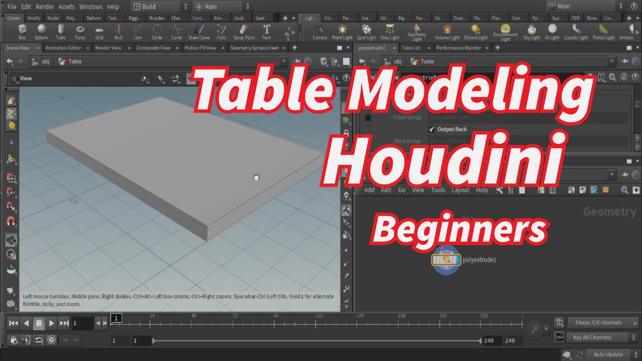 Table modeling Houdini Quick tutorial - YouTube