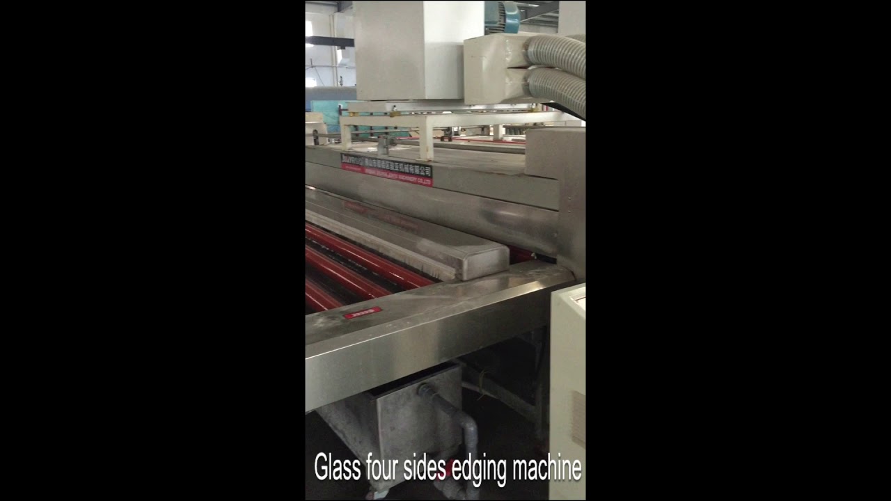 Glass four sides edging machine---LUOCK - YouTube