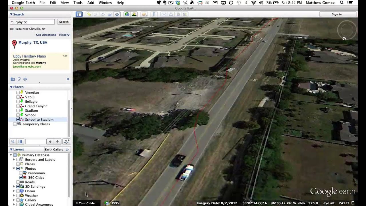 Google Earth- Example of a Path - YouTube