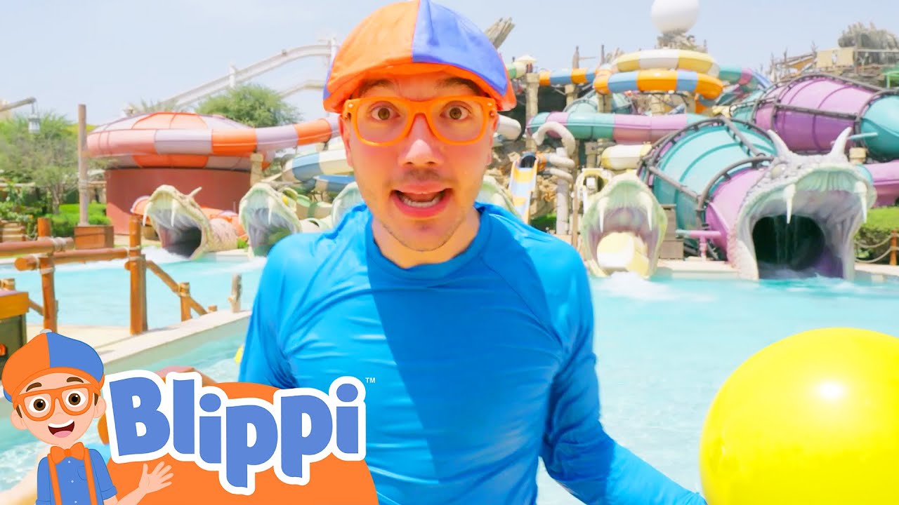 Blippi Makes a Splash at a Waterpark | Blippi | Shows for Kids ...