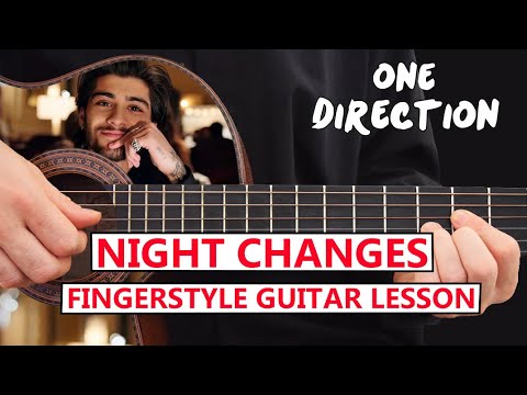 Night Changes - One Direction - Guitar Fingerstyle Lesson Step by step ...