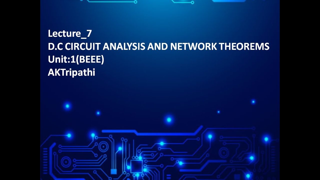 BEEE_Unit 1: Mesh Analysis (Part 1) - YouTube