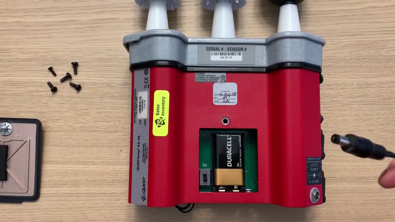 QUESTemp Heat Stress Monitor Power Options and Rechargeable Battery ...