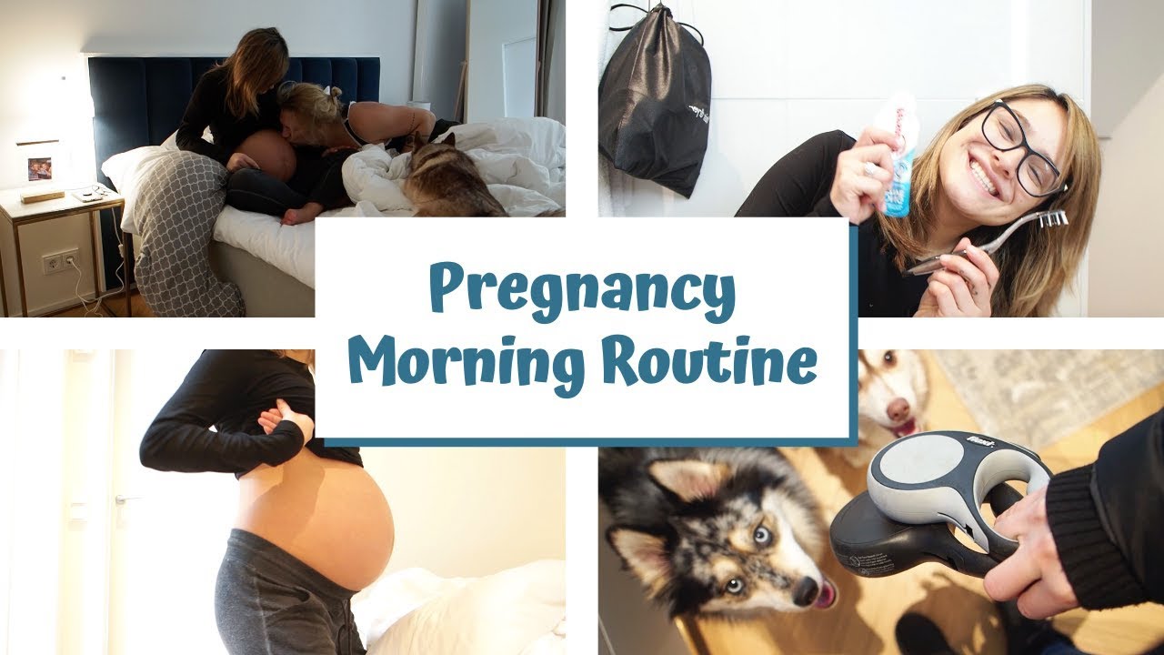 My Realistic Pregnancy Morning Routine | 3rd Trimester - YouTube
