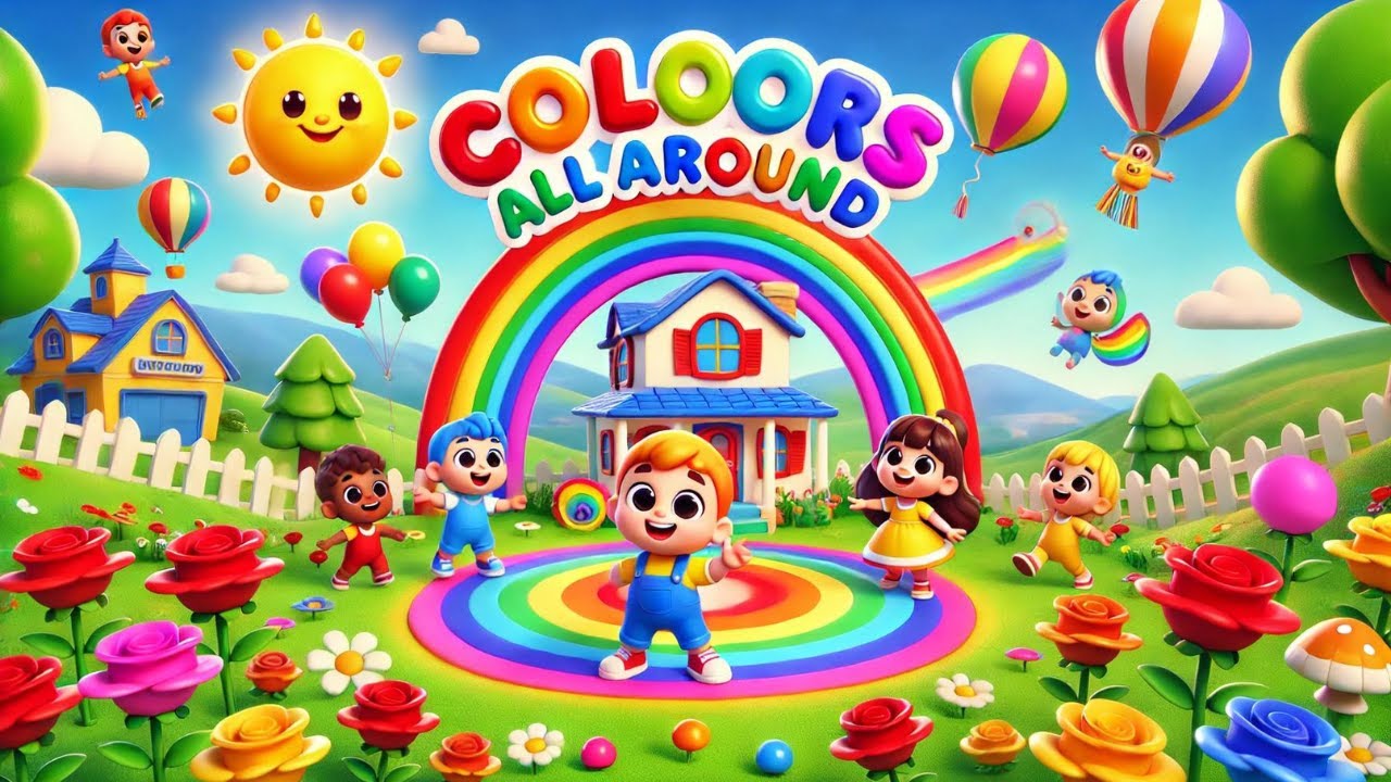 Color Song | Colors All Around Song | Nursery Rhymes & Kids Songs ...