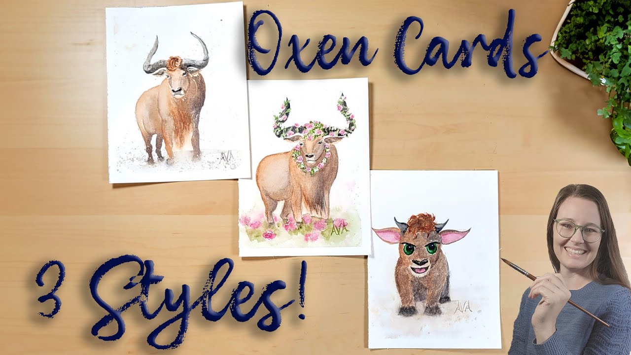 Birth Month Animals in Watercolor! January - The Ox - YouTube