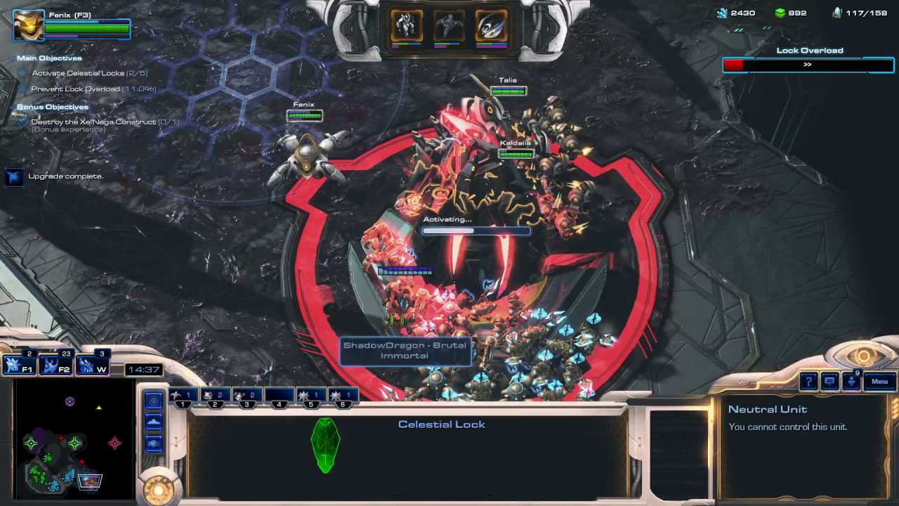 StarCraft 2 Co Op Fenix Level 14 -Lock & Load- - YouTube