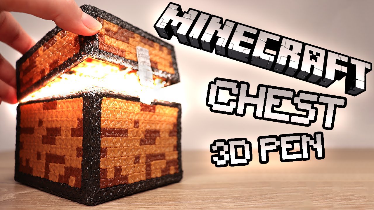 3D Pen | openable Minecraft Chest - YouTube