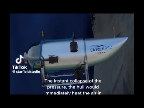 Titan submersible imploded animation - YouTube