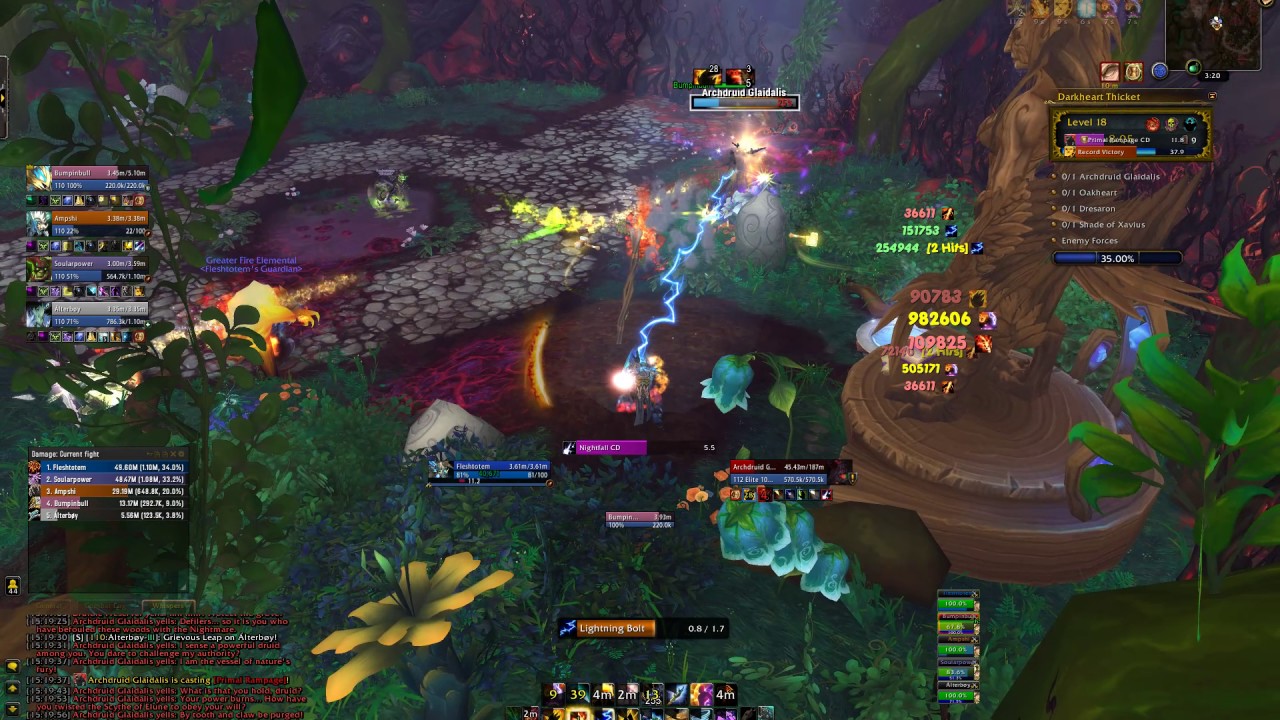 Mythic +18 Darkheart Thicket - 899 Elemental Shaman POV - YouTube