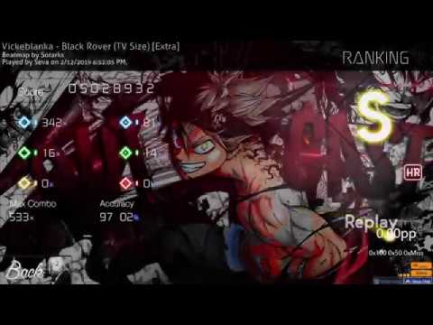 3rd top play | (osu!) Black Rover [Extra] | 287pp/97.02% - YouTube