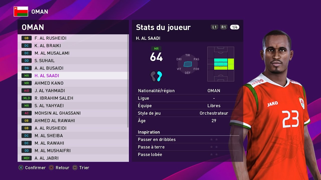 [PES 2020] OMAN NT players real name - YouTube
