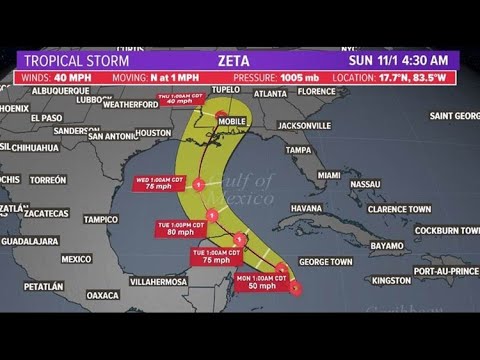 Tracking Tropical Storm Zeta: Wind intensifies, storm is expected to ...