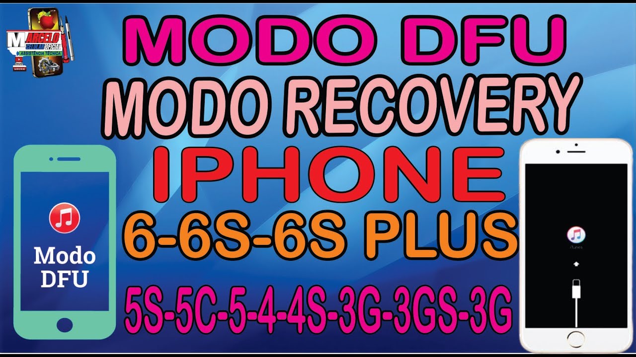 Modo DFU e Modo RECOVERY iPHONE SE 6S PLUS 6PLUS 6S 6 5S 5C 5 4S 4 3GS ...