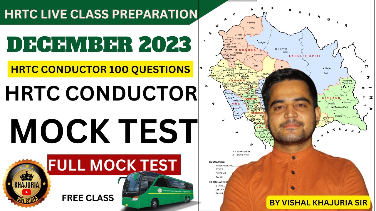 HRTC CONDUCTOR 40 DAYS 40 MOCK TEST || HRTC PAPER - I & II Preparation ...