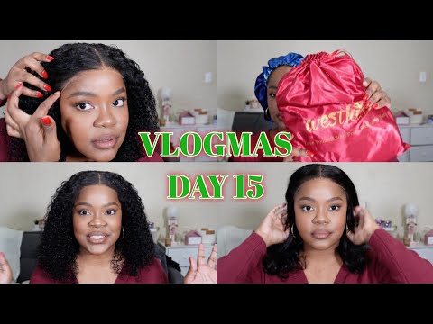 VLOGMAS DAY 15 | Trying viral wigs! Fail? Beginner glueless wigs ...
