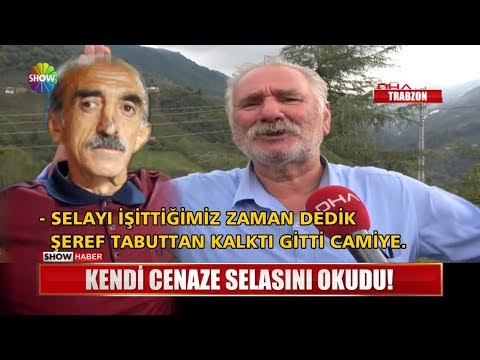 Kendi cenaze selasını okudu!
