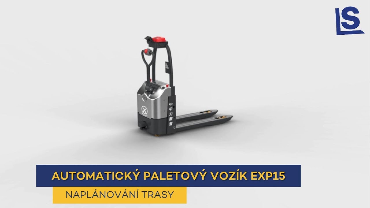 Jak naplánovat trasu pro automatický paletový vozík EP EXP15? - YouTube