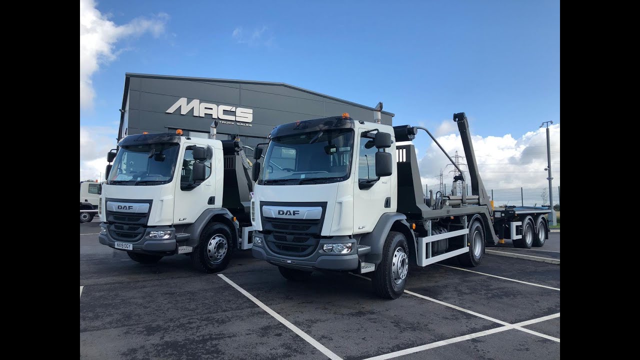 DAF (2019) LF320 4 x 2 Rigid VDL Skip Loader - YouTube