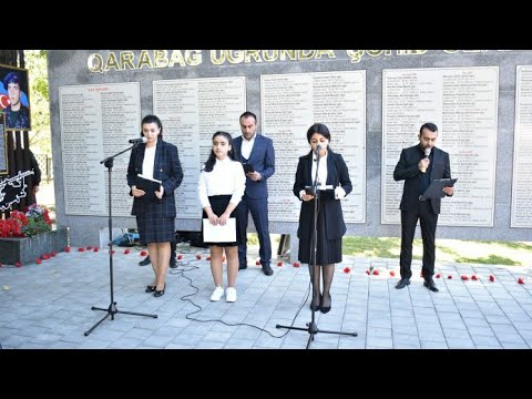 Qaxda 27 Sentyabr – Anım Günü ilə əlaqədar Qax rayonunun Şəhidlər xiyabanında anım tədbiri keçirilib
