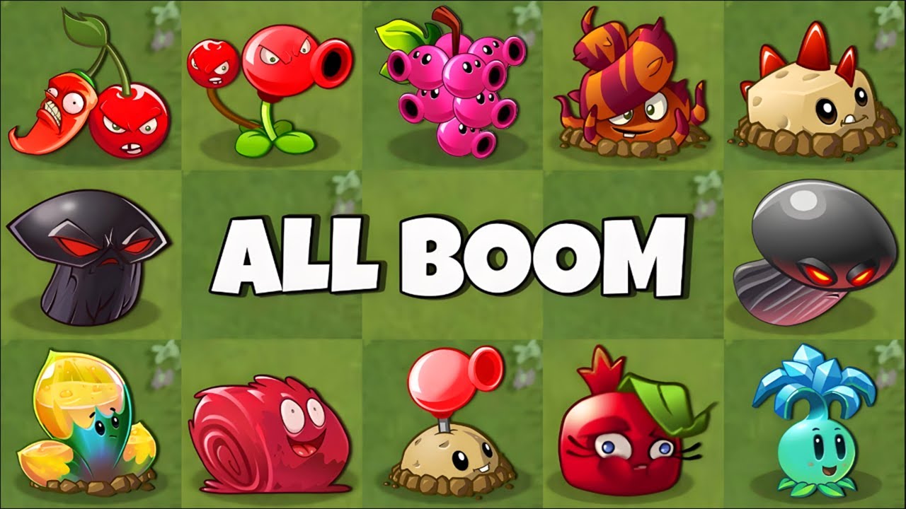 PvZ 2 Final Boss - All BOOM Plants vs PvZ 2 All Final Bosses - YouTube