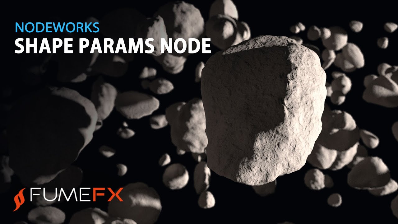 FumeFX 6 Shape Params Node - Asteroid Field With Procedural LOD 3ds max Tutorial - YouTube