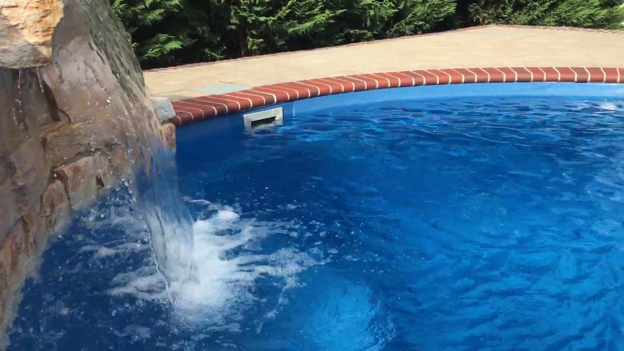 Leisure Pools Eclipse 35 in Sapphire Blue with Waterfall - YouTube