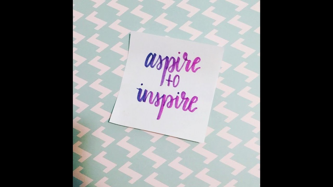 Two tone Calligraphy tutorial, learn how to fade from one color to ...