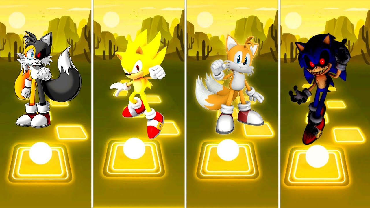 Tails Exe 🆚 Super Sonic 🆚 Tails Sonic 🆚 Sonic Exe | Tiles Hop EDM RUSH ...