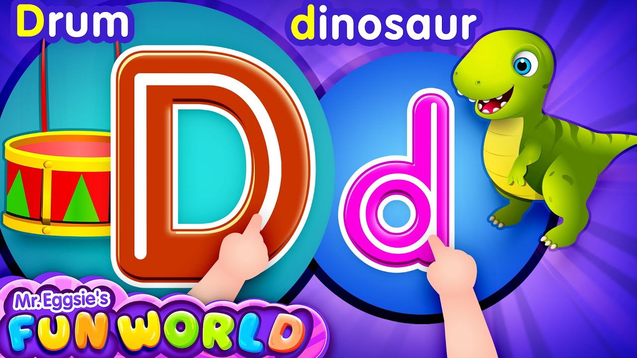 UPPERCASE and lowercase Letter Dd - Learn to Read & Write ABC Alphabet ...