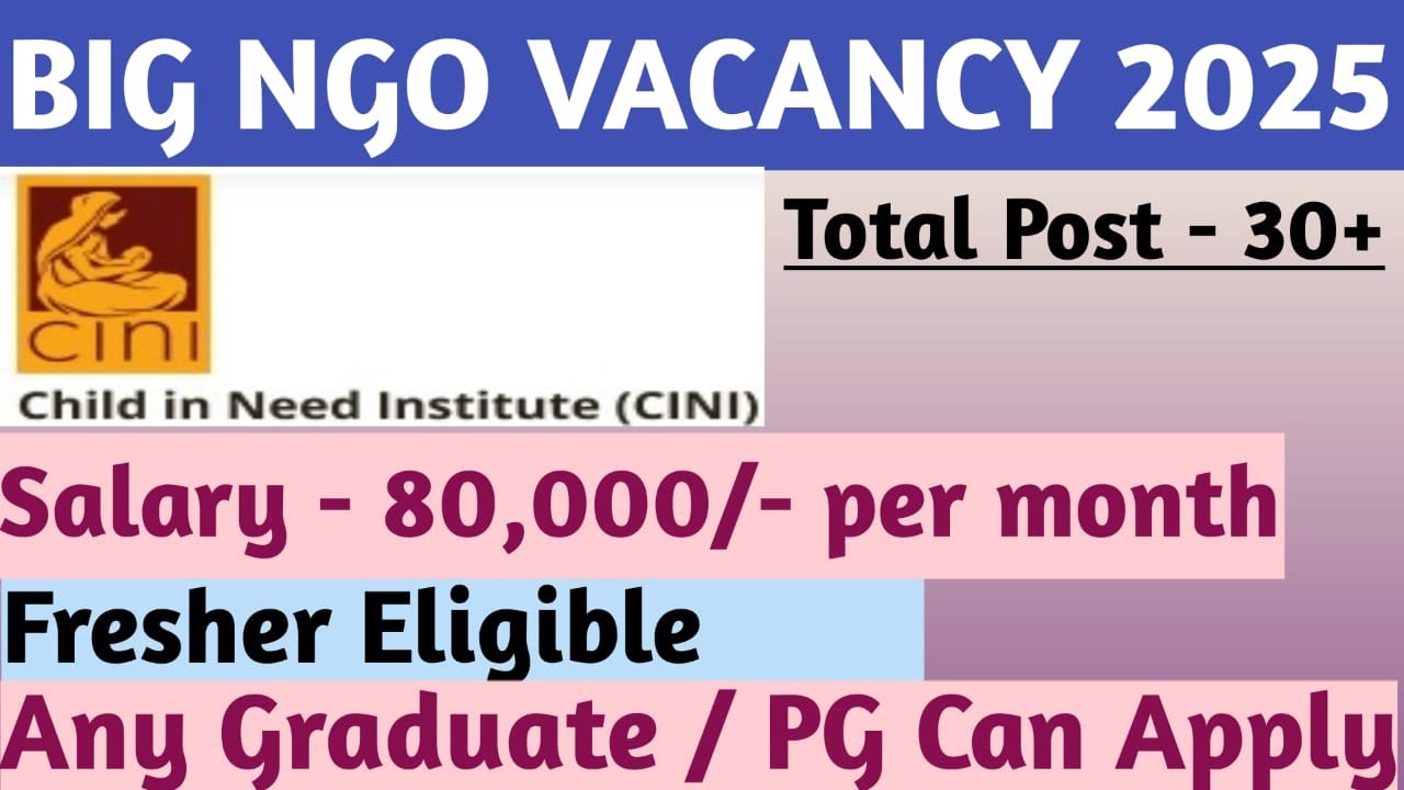 NGO JOBS 2025 | SALARY- 80000+ | NO EXAM | ONLINE INTERVIEW - YouTube