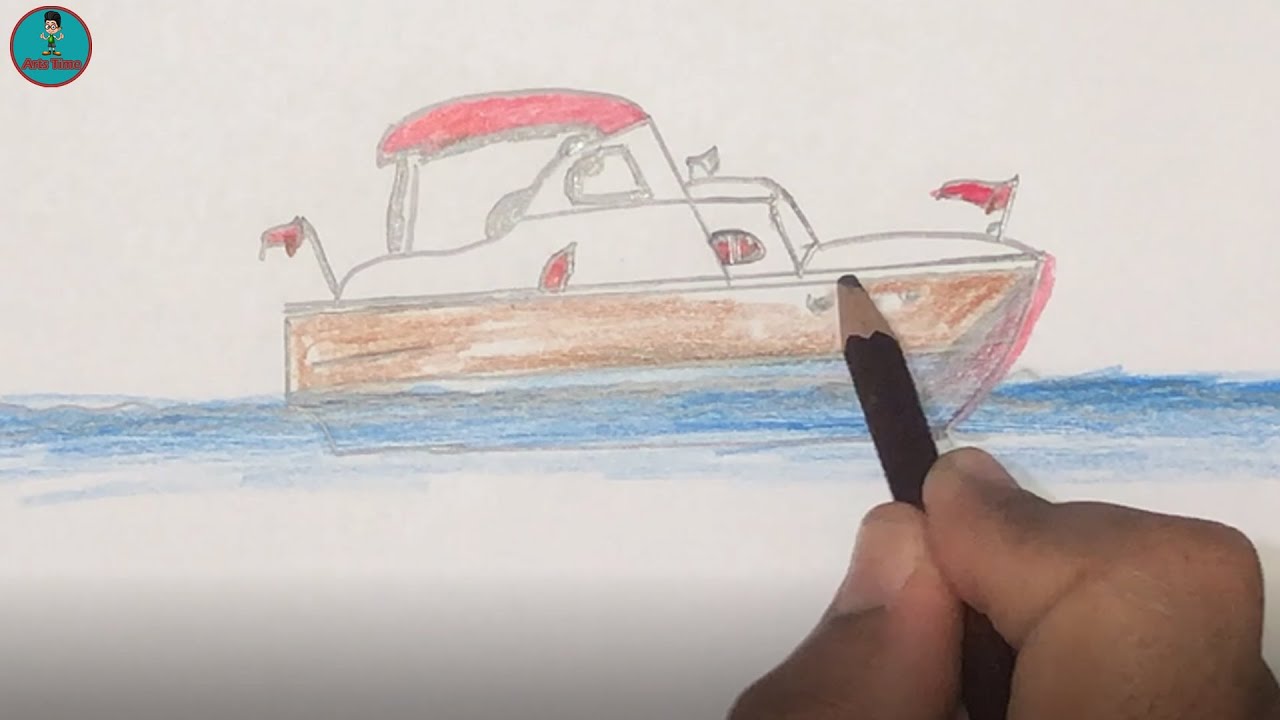 How to draw a vehicle cabin cruiser step by step. - YouTube