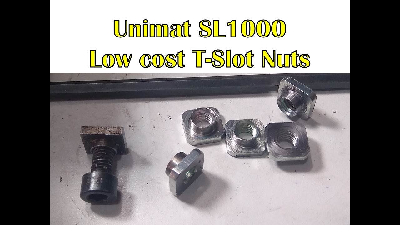 T slot nuts for the unimat SL1000 - YouTube