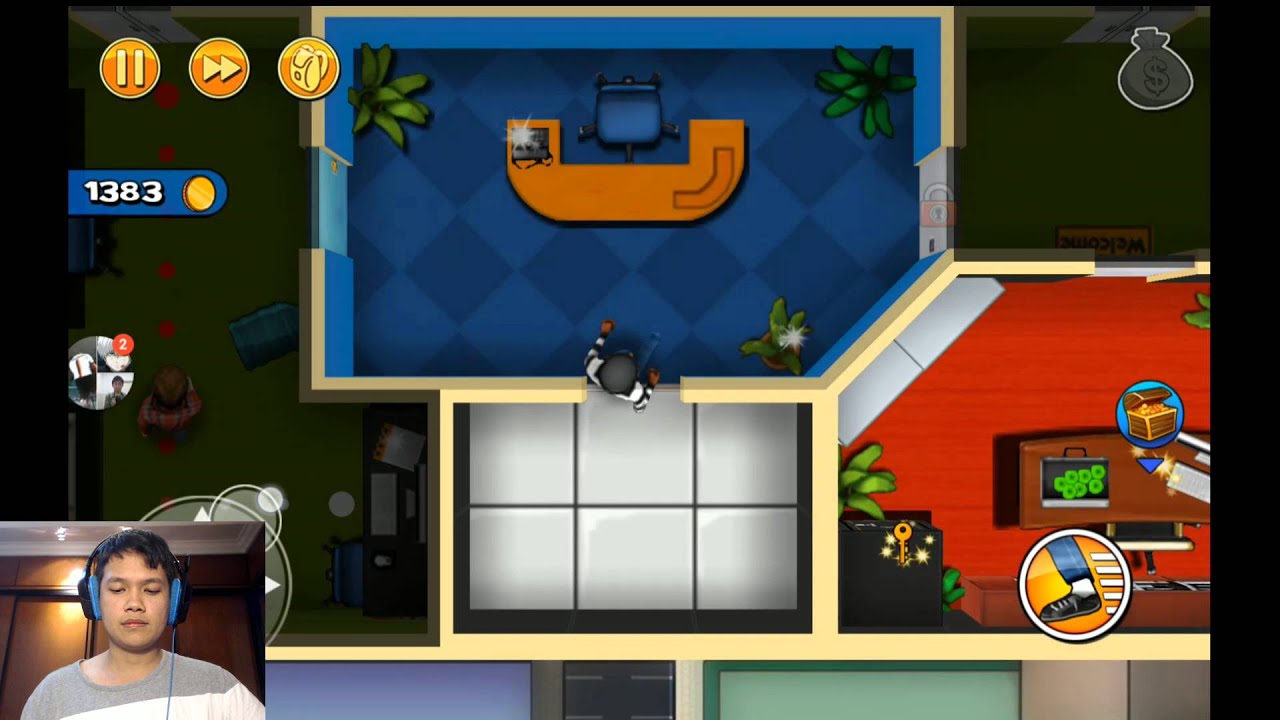 Robbery Bob Perfect Walkthrough : 2-12 All Work No Play - YouTube