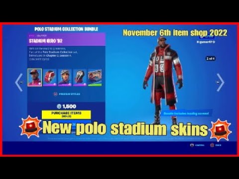 November 6th item shop New polo stadium skins - YouTube