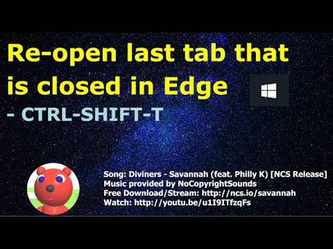 Re-open last tab in Edge that is closed - YouTube