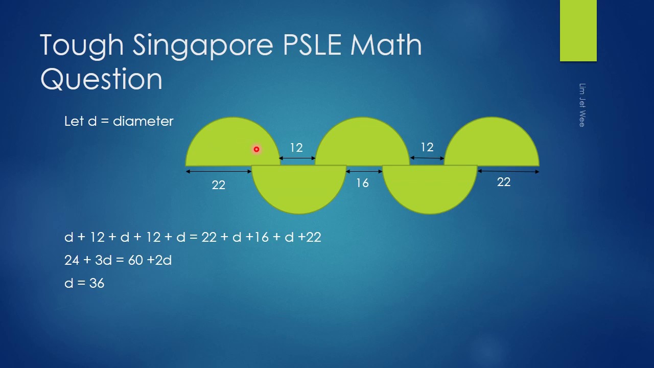 Tough Singapore PSLE Math Question & Answer #3 - YouTube
