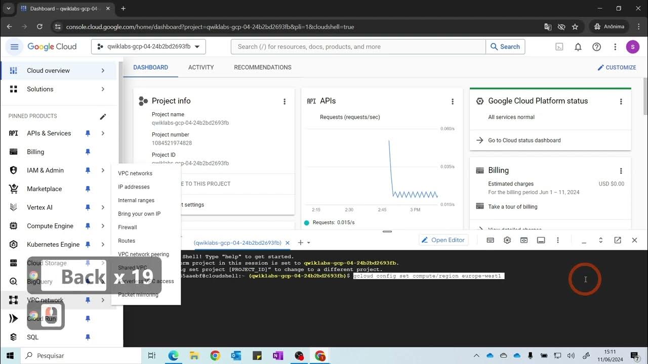 GSP002 L02T01 Para começar com o Cloud Shell e a gcloud - 2024 - YouTube